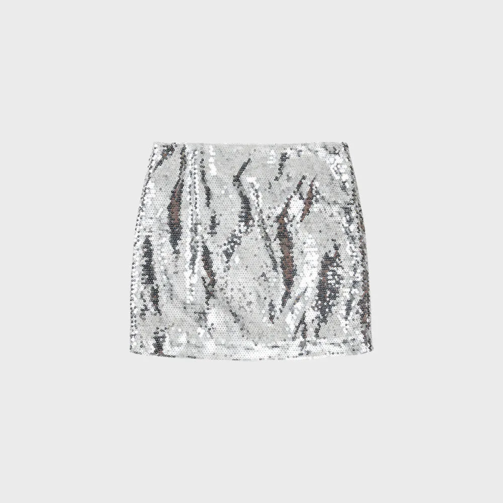 [QUERY] LOW WAIST MINI SKIRT - SILVER SPANGLE - 감도 깊은 취향 셀렉트샵 29CM