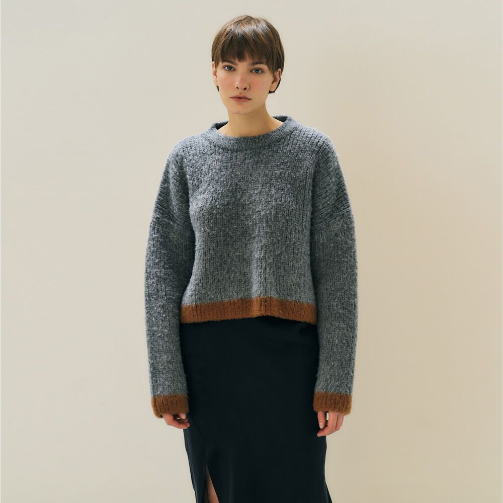 Brushed Crop Sweater, Grey - 감도 깊은 취향 셀렉트샵 29CM