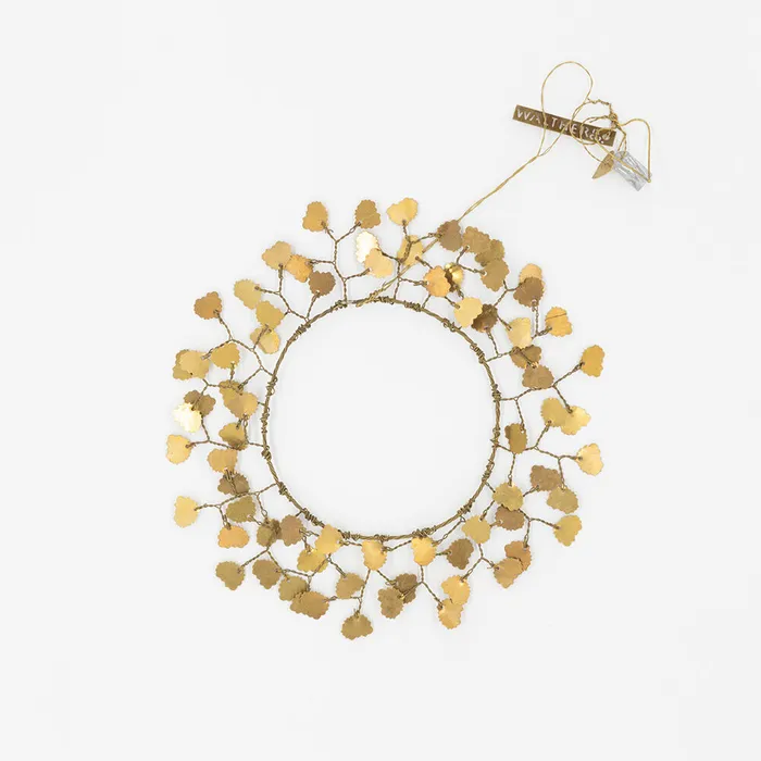 덴마크 Walther & Co 크리스마스 트리 오너먼트 Leaf Wreath, Brass 12cm - 감도 깊은 취향 셀렉트샵 29CM