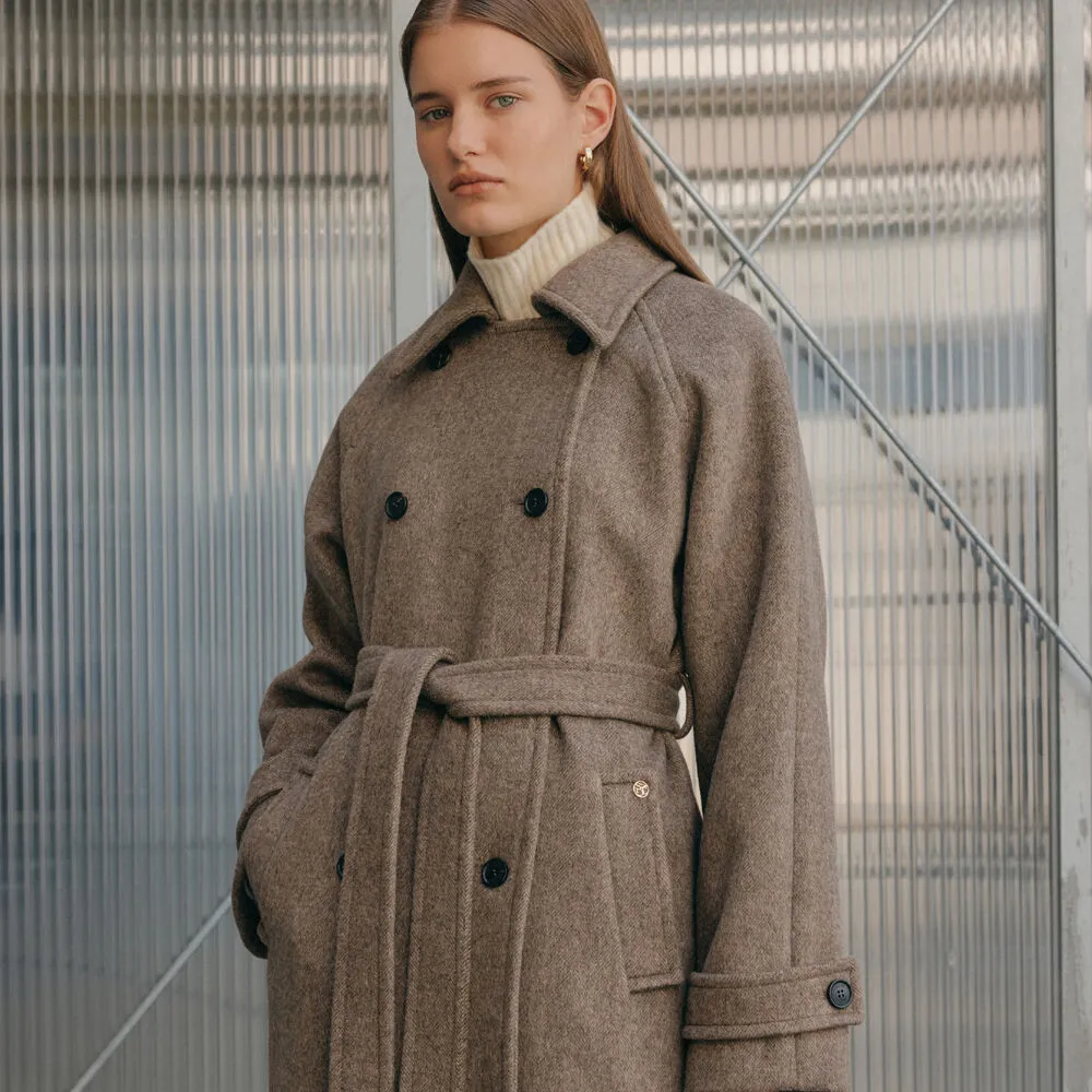 HERRING BORN HEAVY WOOL COAT - BROWN - 감도 깊은 취향 셀렉트샵 29CM