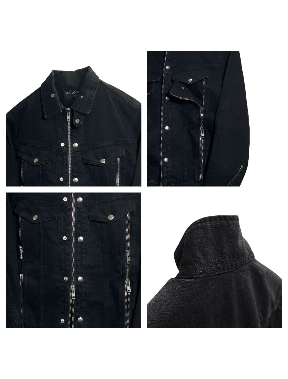 TWISTED ZIPPER TRUCKER JACKET BLACK - 감도 깊은 취향 셀렉트샵 29CM