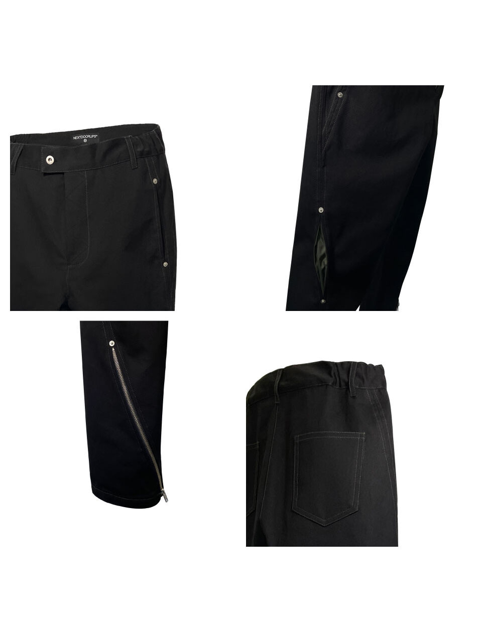 TWISTED ZIPPER BOX PANTS BLACK/KHAKI - 감도 깊은 취향 셀렉트샵 29CM