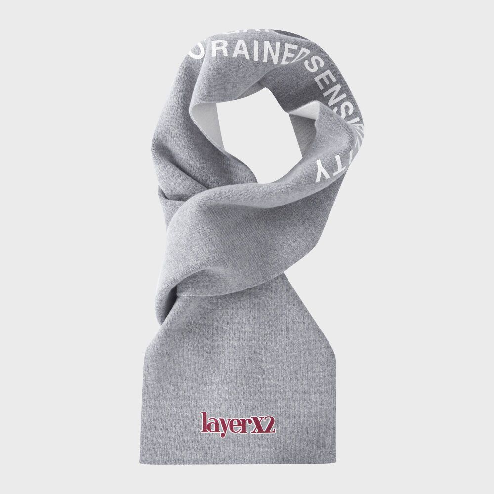 Layer print wool muffler grey - 감도 깊은 취향 셀렉트샵 29CM