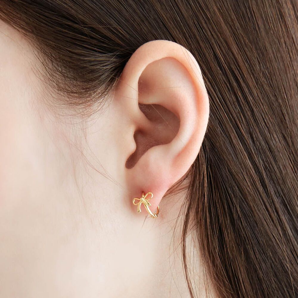 [925 SILVER] Baby Ribbon One touch Earring - 감도 깊은 취향 셀렉트샵 29CM
