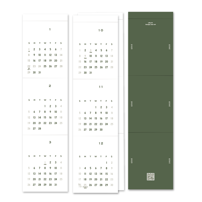 [ LO로 ] Triangle Calendar 2023 캘린더 / 미니 데스크 캘린더 탁상 달력-더스트파우치 - 감도 깊은 취향 ...