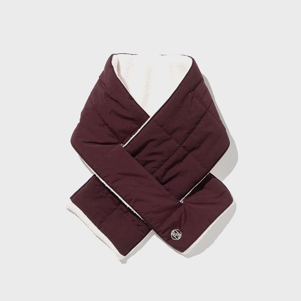 Classic Symbol Quilting Padding Muffler [BURGUNDY] - 감도 깊은 취향 셀렉트샵 29CM