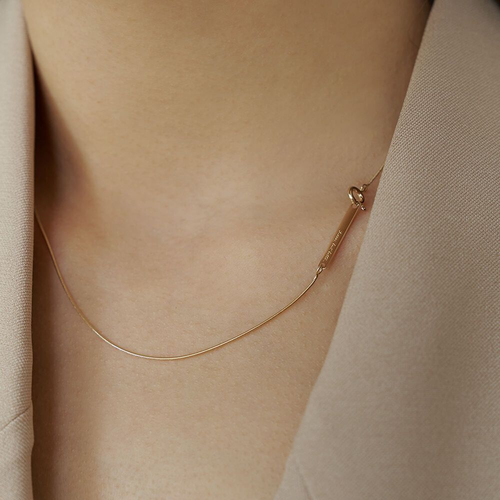 [김서형, 주현영 수영 착용] 14k 둥근 라운드 실키 뱀줄 목걸이 (14k골드) S08 - 감도 깊은 취향 셀렉트샵 29CM