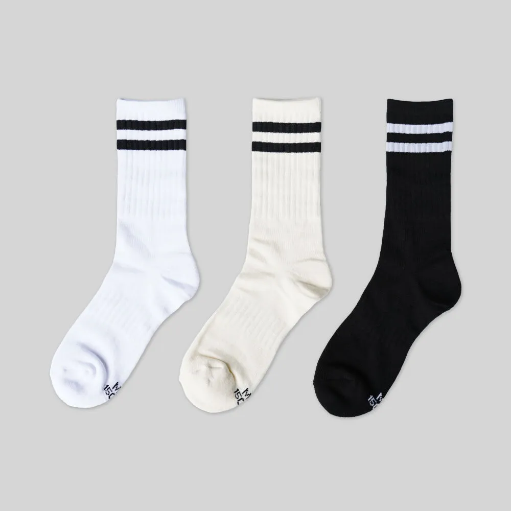 [5PACK] 1507 빈티지 엠보 스케이트 삭스 - 스노우 화이트 / 아이보리 / 블랙 - 감도 깊은 취향 셀렉트샵 29CM