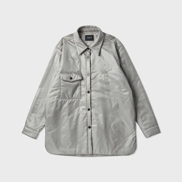 GLOSSY PADDED OUTER SHIRTS_WARM GREY - 감도 깊은 취향 셀렉트샵 29CM