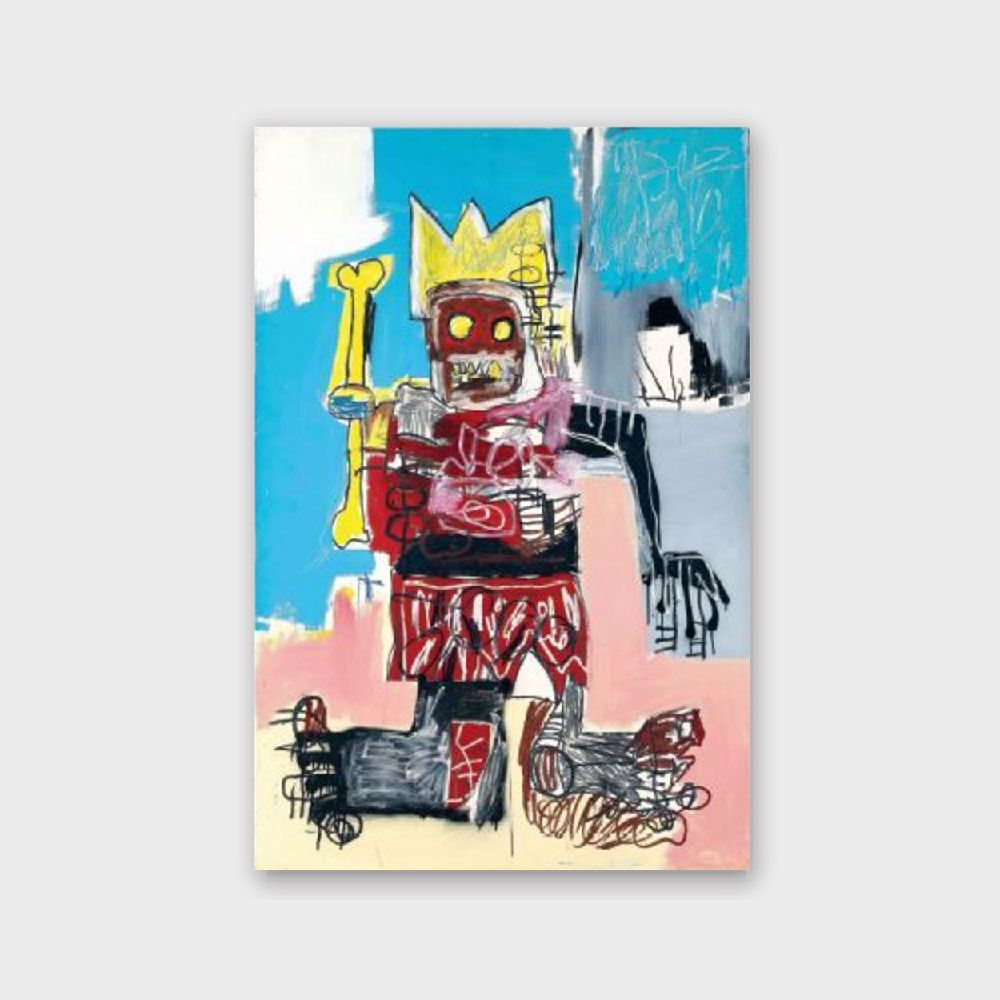 바스키아 JEAN MICHEL BASQUIAT - YELLOW CROWN AND BONE 60 x 80 cm - 감도 깊은 취향 ...