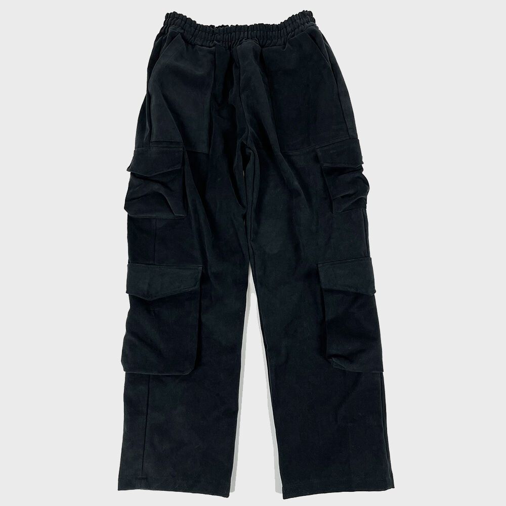 Double cargo pocket cotton wide pants black - 감도 깊은 취향 셀렉트샵 29CM