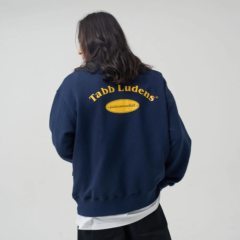 [Tabb Ludens] TABB Logo Half Zip-Sweatshirt Navy - 감도 깊은 취향 셀렉트샵 29CM