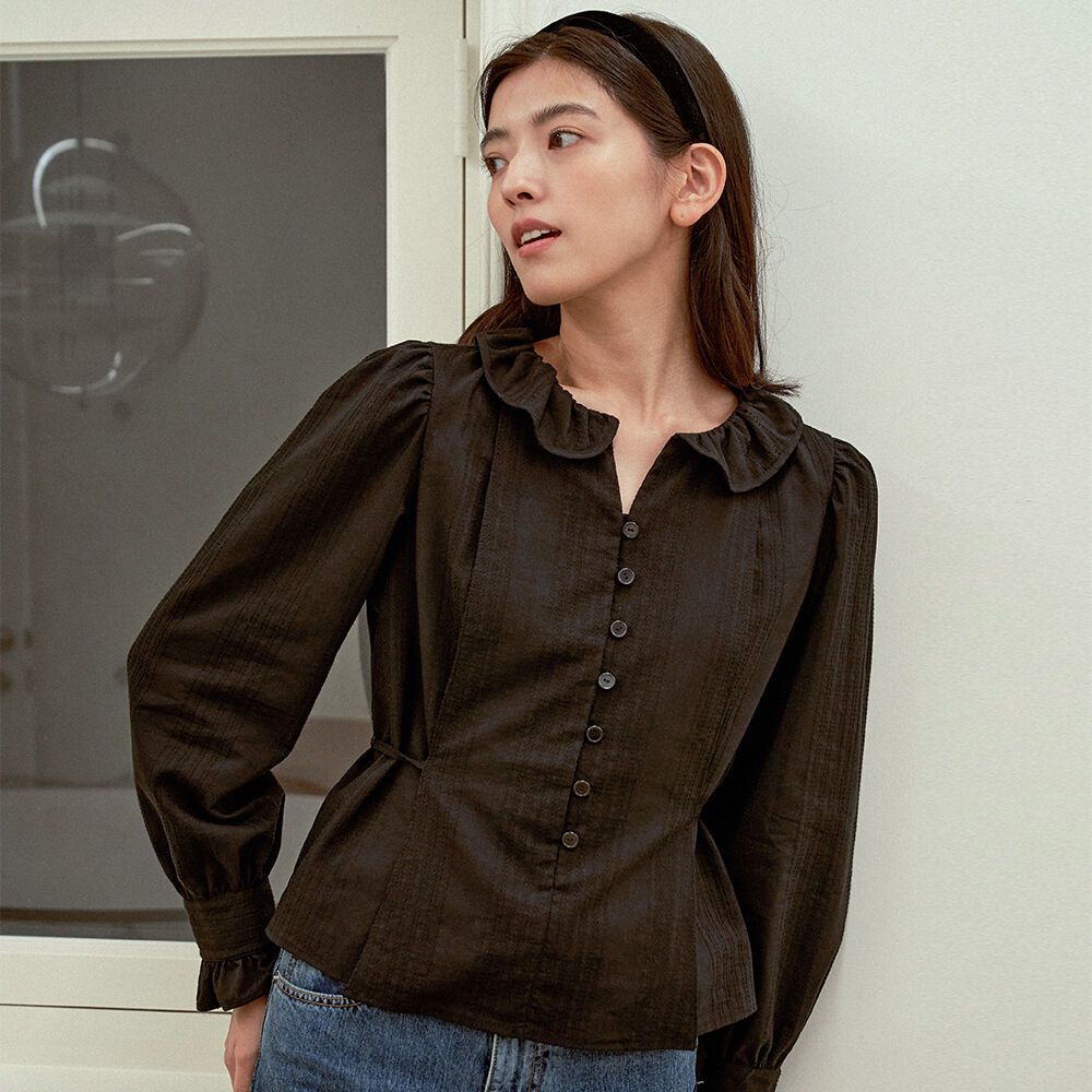 French layered ruffle blouse (Black) - 감도 깊은 취향 셀렉트샵 29CM