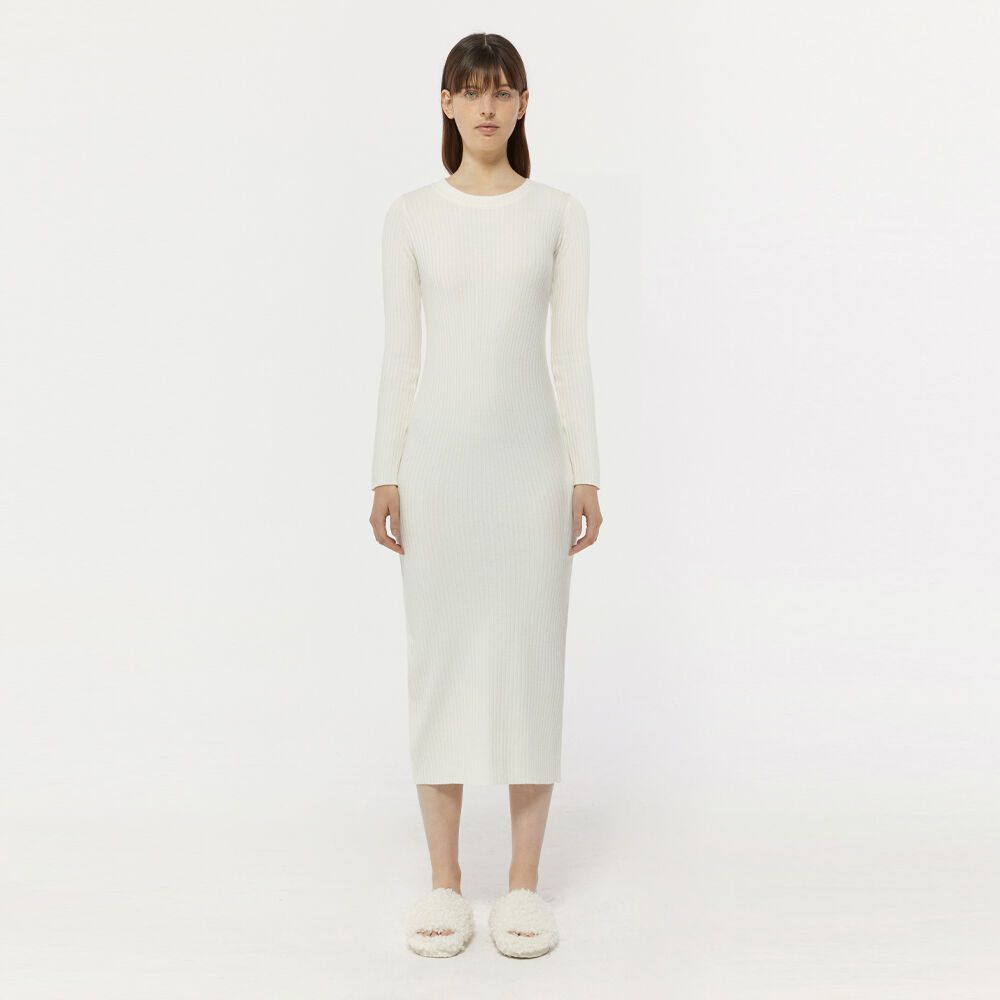 ROUND CUTTING SLIM LONG DRESS_IVORY - 감도 깊은 취향 셀렉트샵 29CM