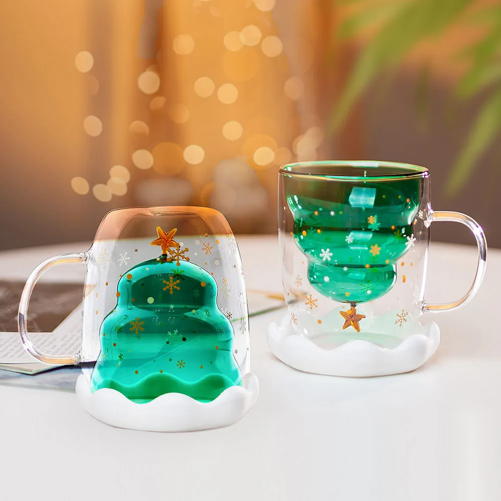 레토 이중내열 크리스마스 트리 유리컵 (1P/2P) LGC-T01 - 감도 깊은 취향 셀렉트샵 29CM