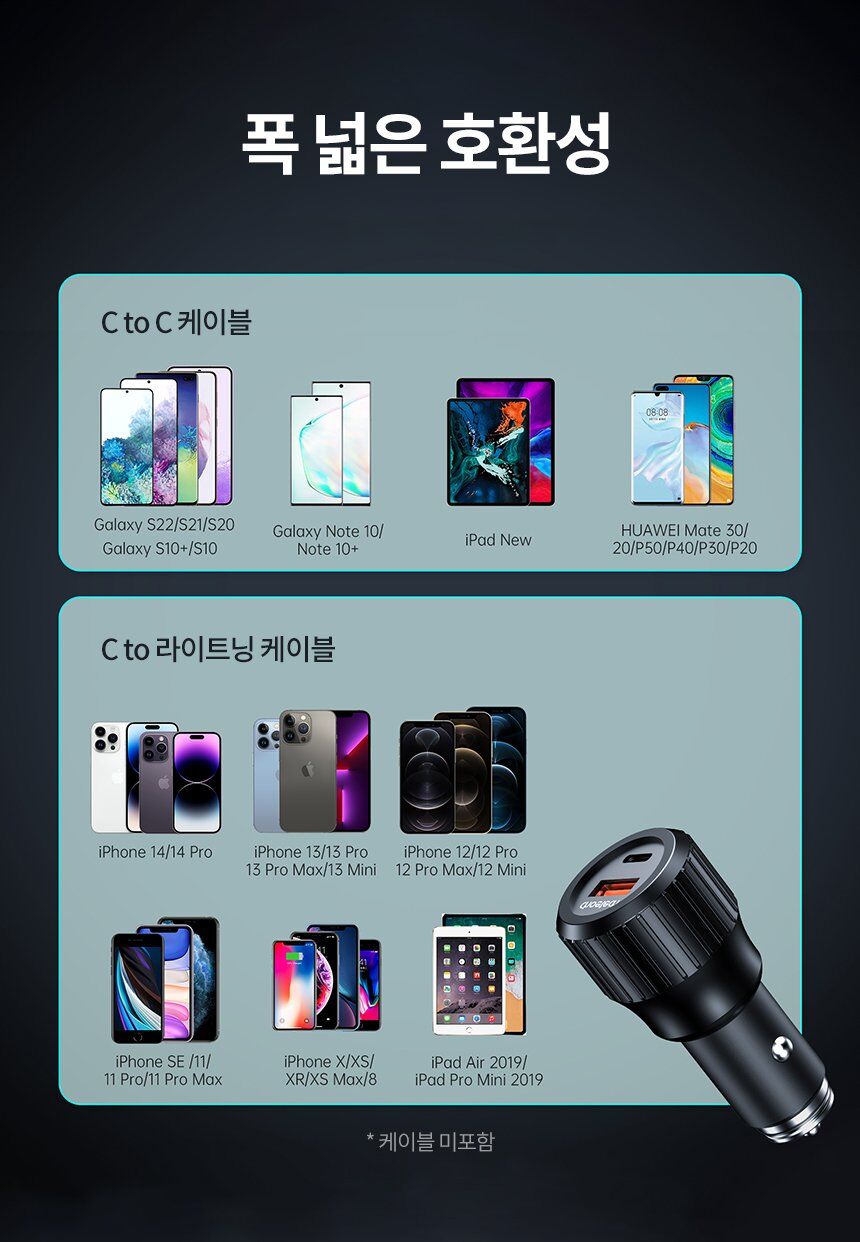 초텍 63W 차량용 충전기 시거잭 듀얼 A타입 C타입 TC0010 - 감도 깊은 취향 셀렉트샵 29CM