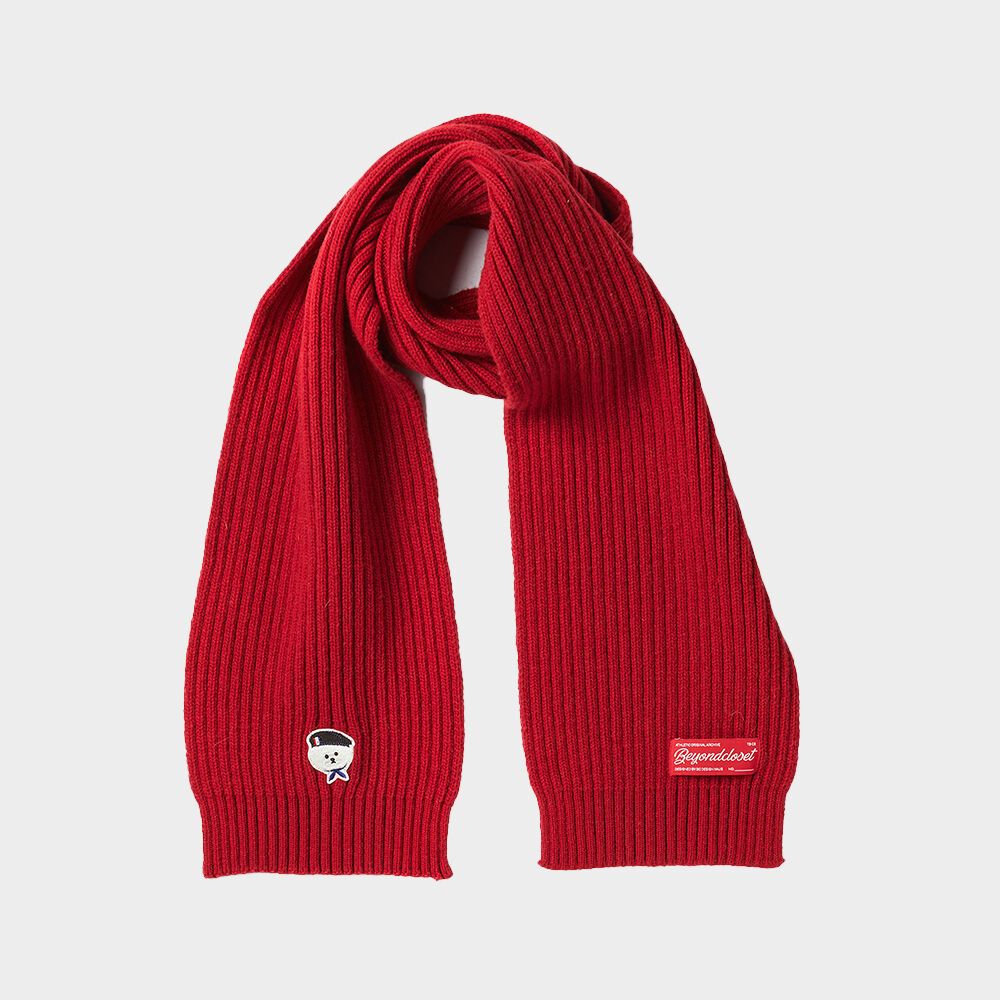 PARISIAN DOG WAPPEN WOOL MUFFLER RED - 감도 깊은 취향 셀렉트샵 29CM