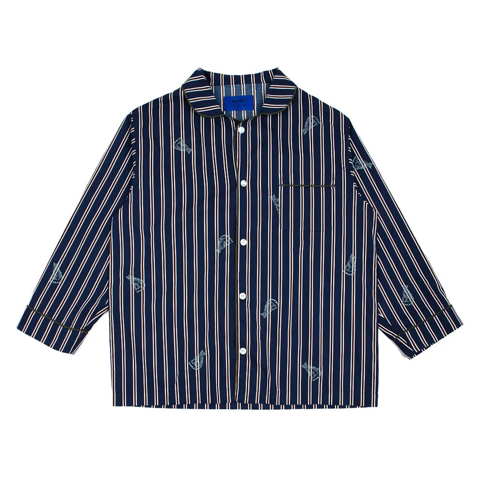 MY PET TIGER VERTICAL STRIPE PAJAMA SHIRT (UNISEX)_SWF1BL02N - 감도 깊은 취향 ...