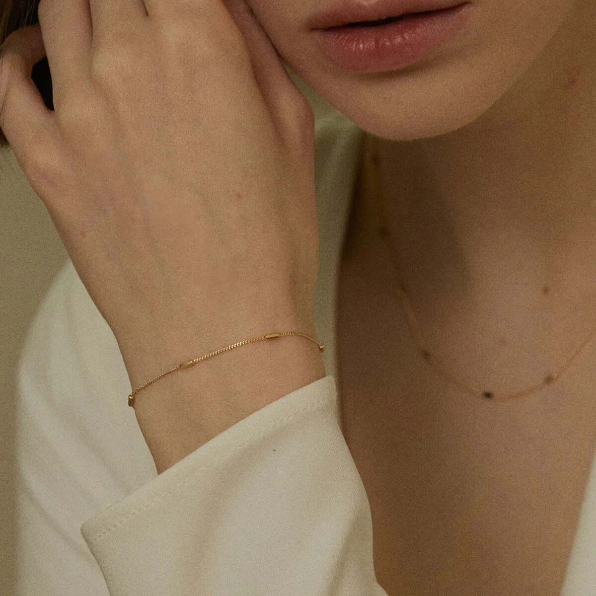 14k simple unique chain bracelet - 감도 깊은 취향 셀렉트샵 29CM