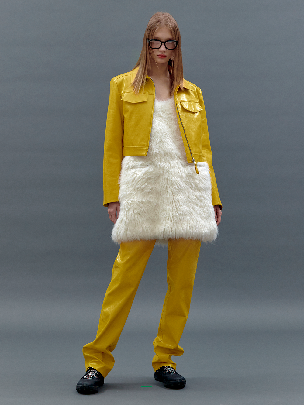 Leather Pocket Sleeveless Fur Dress [WHITE] - 감도 깊은 취향 셀렉트샵 29CM