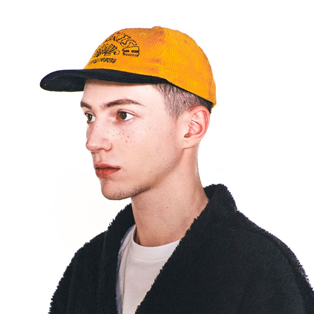 [FHBG] WEIRD SEMICIRCLE CORDUROY FLAT BRIM CAP (YELLOW) - 감도 깊은 취향 셀렉트샵 ...