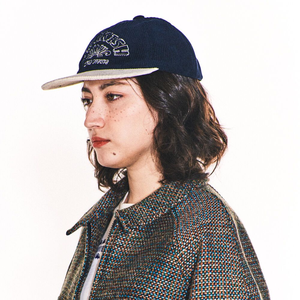 [FHBG] WEIRD SEMICIRCLE CORDUROY FLAT BRIM CAP (NAVY) - 감도 깊은 취향 셀렉트샵 29CM