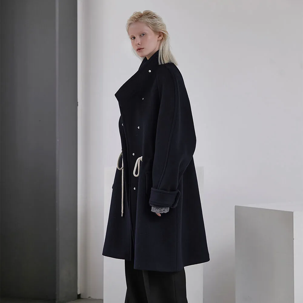 OVERSIZED STRING COAT_NAVY - 감도 깊은 취향 셀렉트샵 29CM