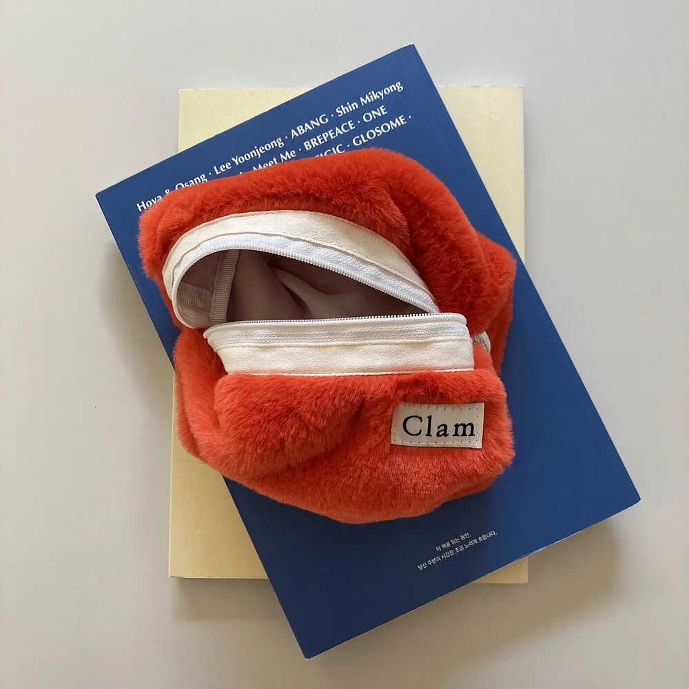 Clam round pouch _ Fur Orange - 감도 깊은 취향 셀렉트샵 29CM