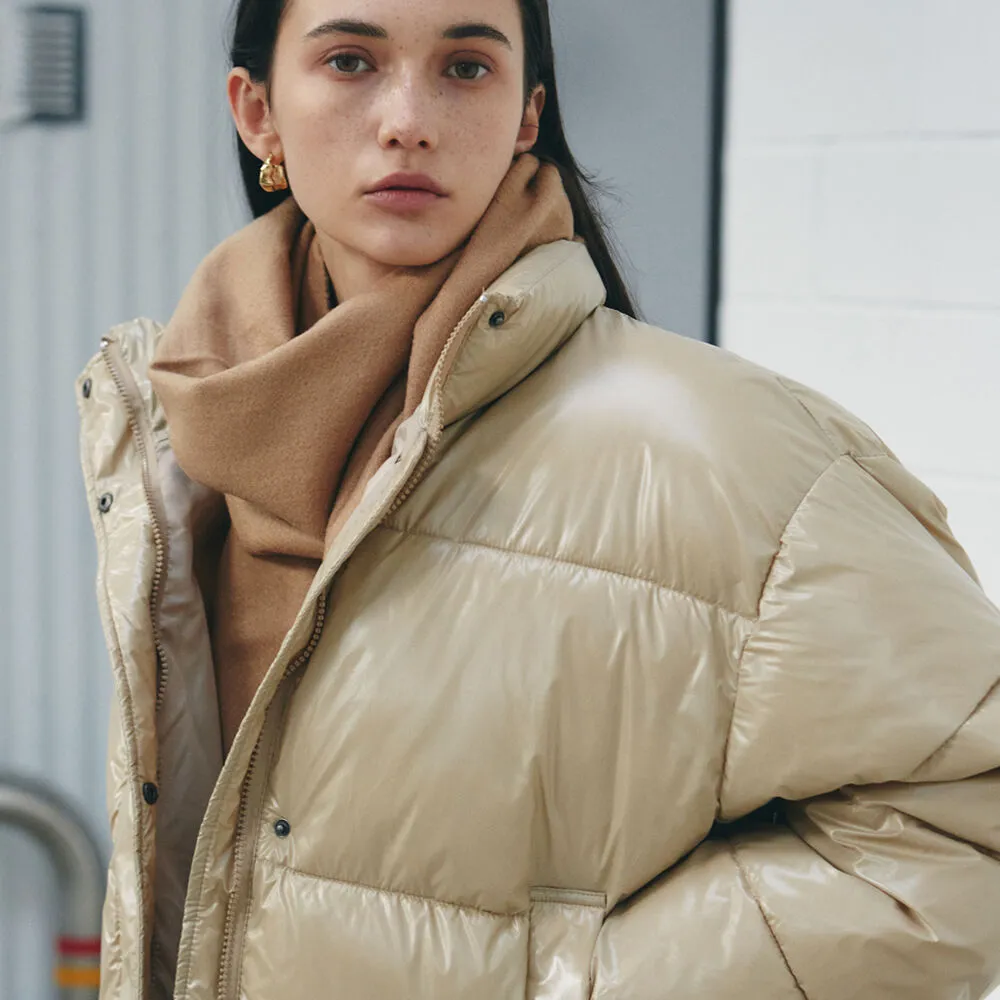 SENSE CROP PUFFER PADDING_BEIGE - 감도 깊은 취향 셀렉트샵 29CM