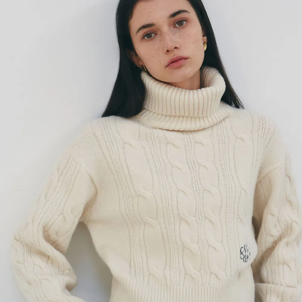 NICOLE CABLE TURTLENECK KNIT_CREAM - 감도 깊은 취향 셀렉트샵 29CM