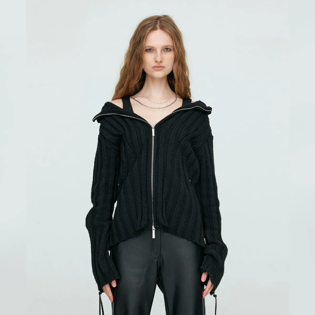 SURE SOFT KNIT ZIP-UP (UNISEX) BLACK - 감도 깊은 취향 셀렉트샵 29CM