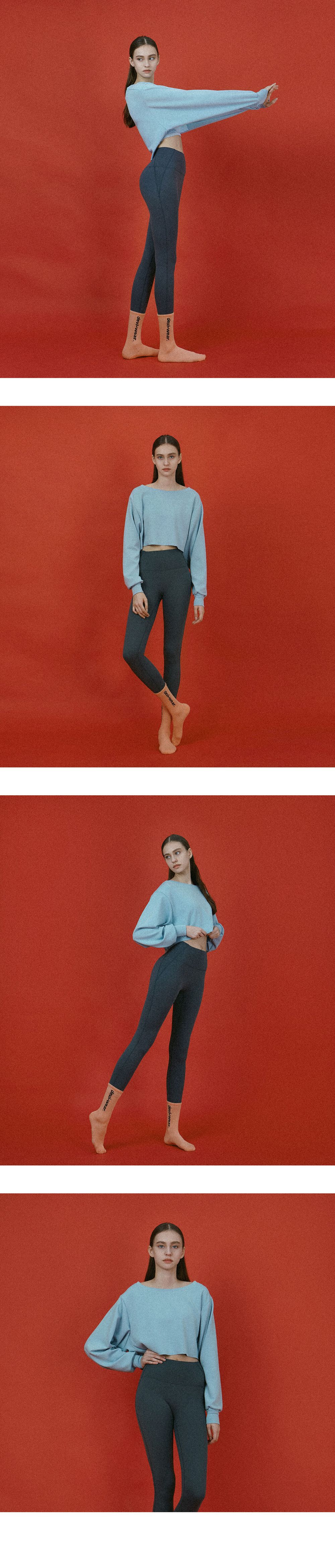 여성 요가복 DEVI-T0049-스카이 필라테스 콰이엇 오버크롭 맨투맨 - 감도 깊은 취향 셀렉트샵 29CM