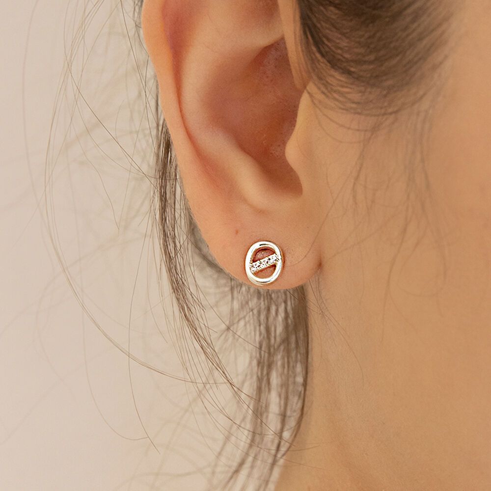[SILVER925] Round Street Cubic Earring - 감도 깊은 취향 셀렉트샵 29CM