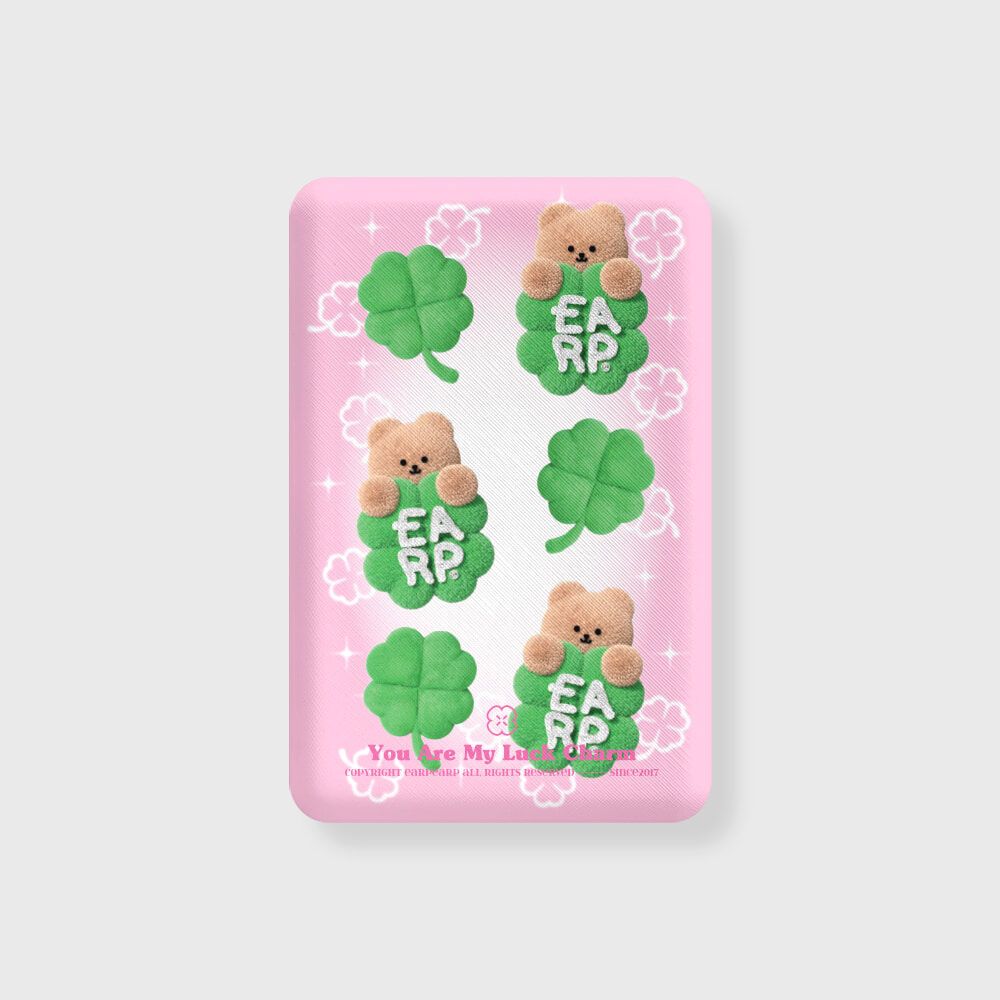 LUCKY CLOVER COVY-PINK(보조배터리-무선충전) - 감도 깊은 취향 셀렉트샵 29CM