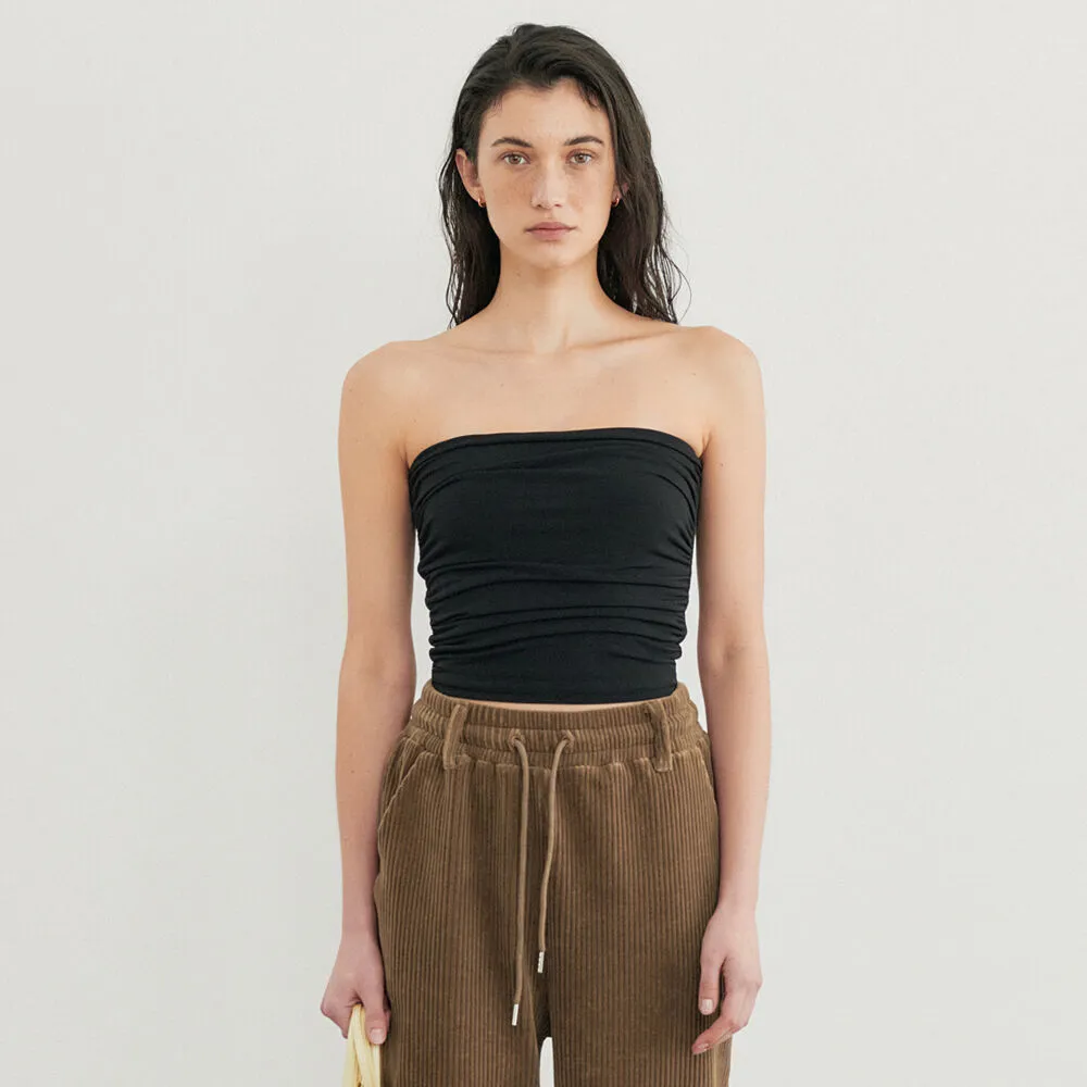 Carry Drape Tube Top_Black - 감도 깊은 취향 셀렉트샵 29CM