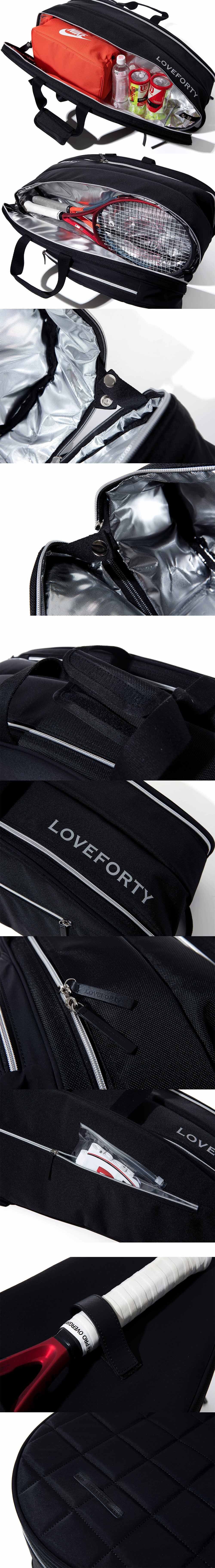 LOVEFORTY RACKET TOURBAG 12PACK BLACK - 감도 깊은 취향 셀렉트샵 29CM