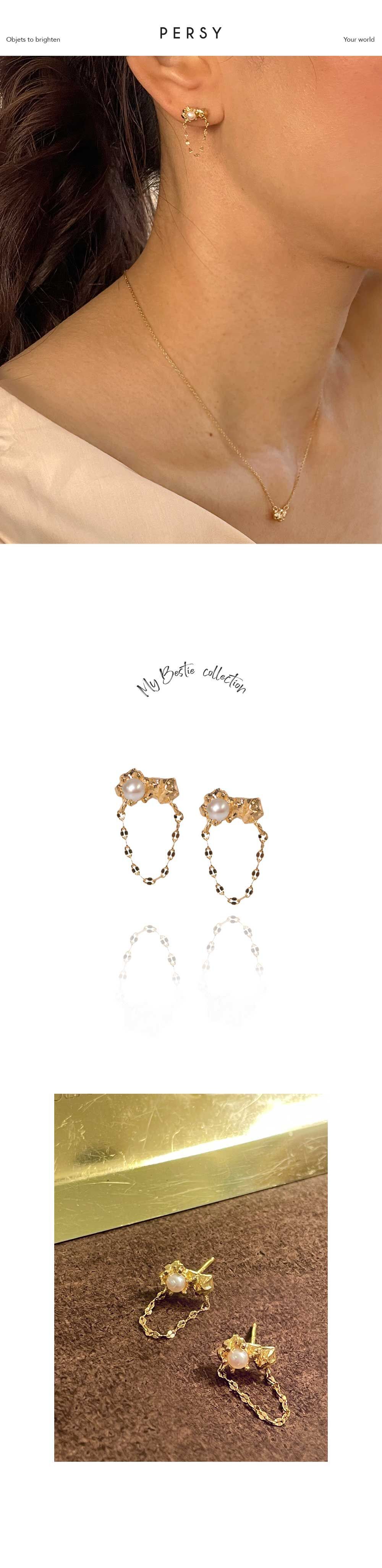 [Persy]BESTIE GOLD CHAIN EARRING - 감도 깊은 취향 셀렉트샵 29CM