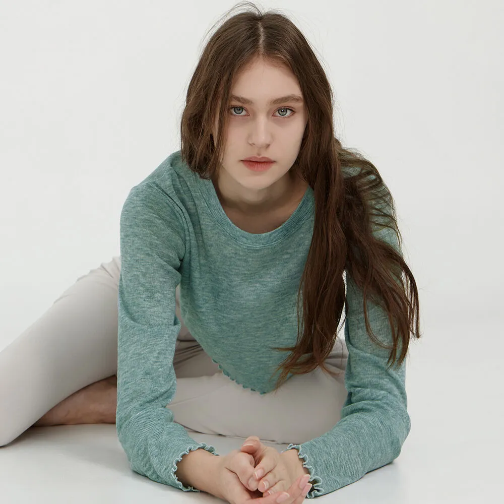 뉴웨이브 홀릭크롭 긴팔티 DEVI-T0047-민트 - 감도 깊은 취향 셀렉트샵 29CM