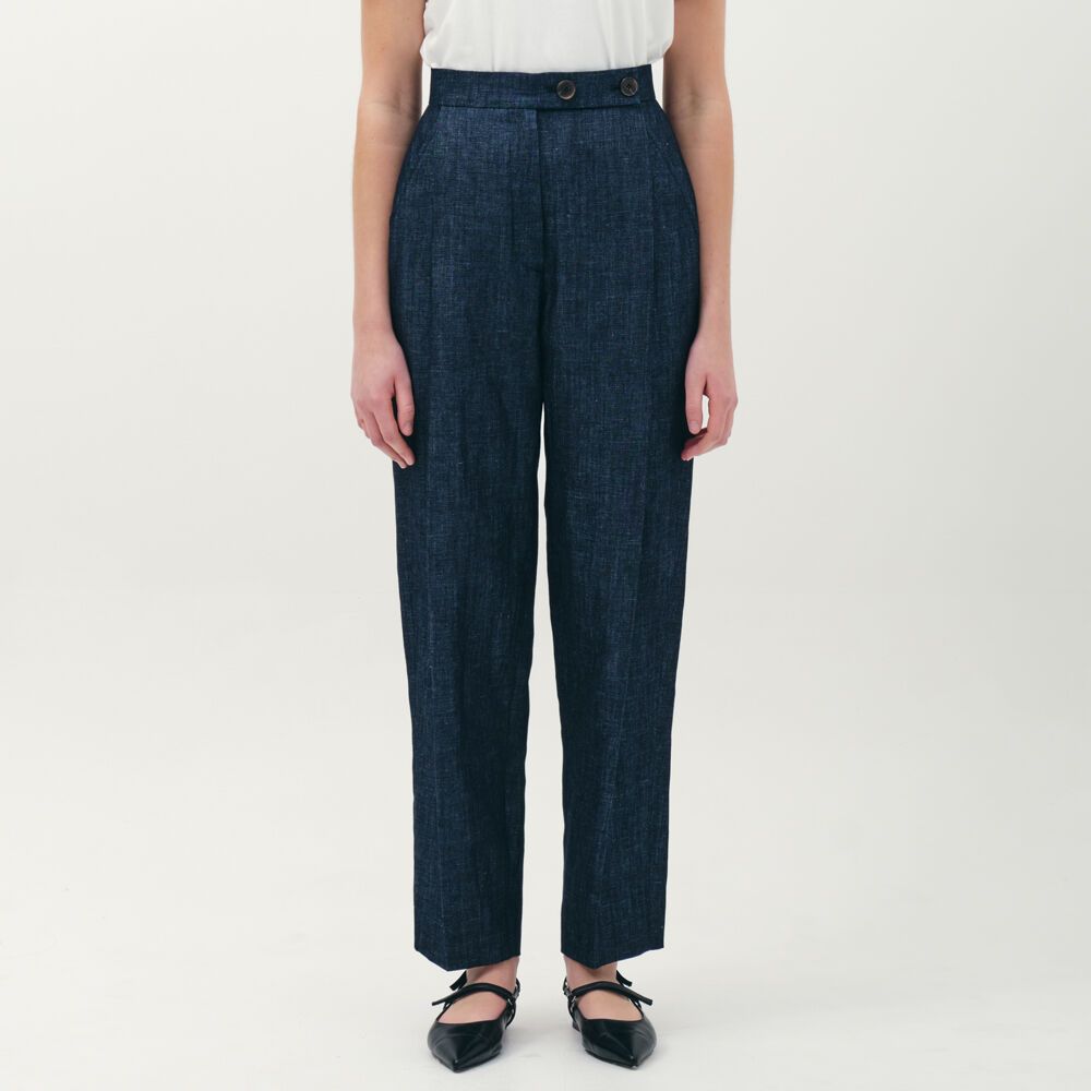 cropped tuck round pants_indigo - 감도 깊은 취향 셀렉트샵 29CM