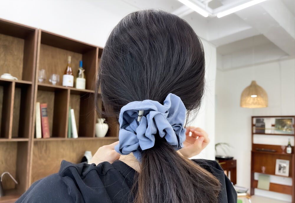 KURLI MODAL scrunchie/hairband_gray blue - 감도 깊은 취향 셀렉트샵 29CM