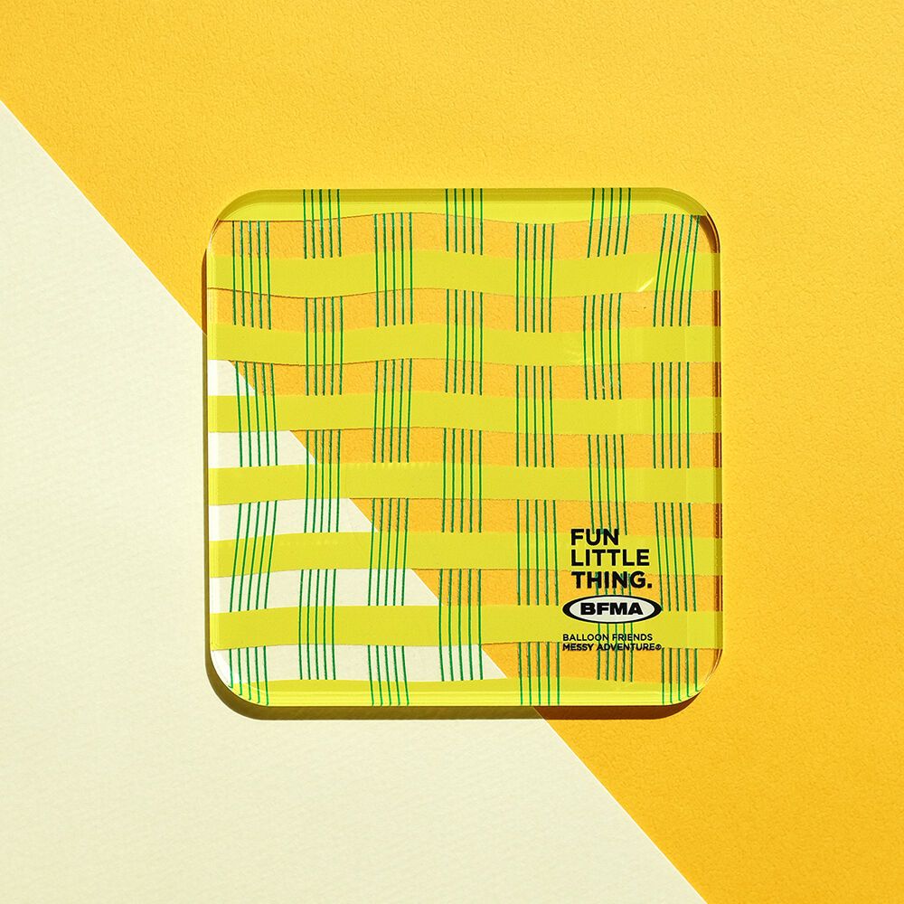 BFMA 아크릴 코스터 옐로우체크 - 감도 깊은 취향 셀렉트샵 29CM