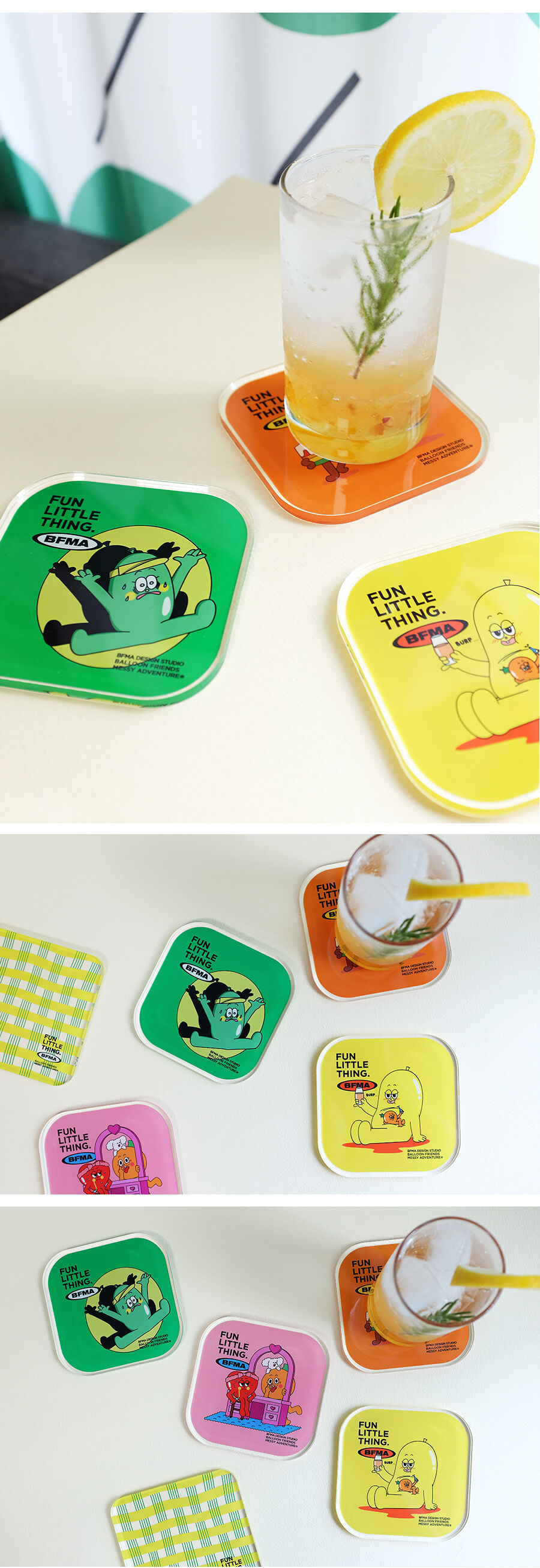 BFMA 아크릴 캐릭터 코스터 4종 - 감도 깊은 취향 셀렉트샵 29CM