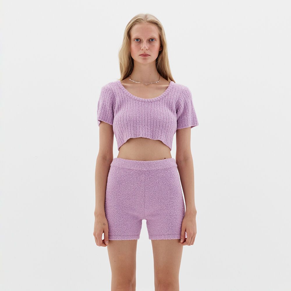 FLUFFY KNITTED TOP - VIOLET - 감도 깊은 취향 셀렉트샵 29CM