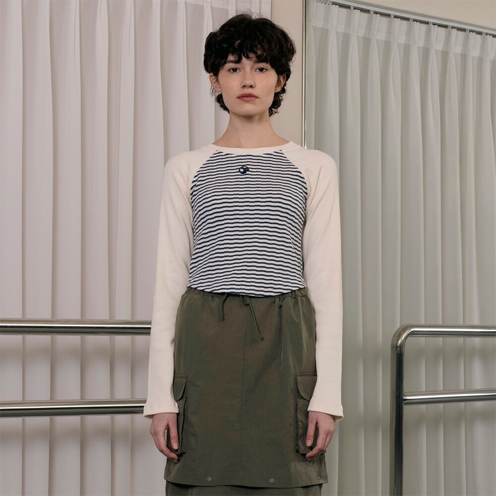 [29CM 단독] R STRIPE RAGLAN T-SHIRT_CREAM - 감도 깊은 취향 셀렉트샵 29CM