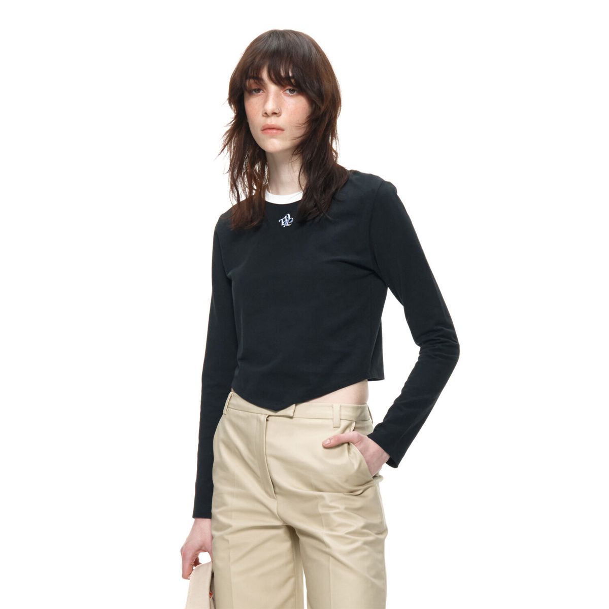 [29CM 단독] Basic V-Shaped Long Sleeve Tee (Black) - 감도 깊은 취향 셀렉트샵 29CM