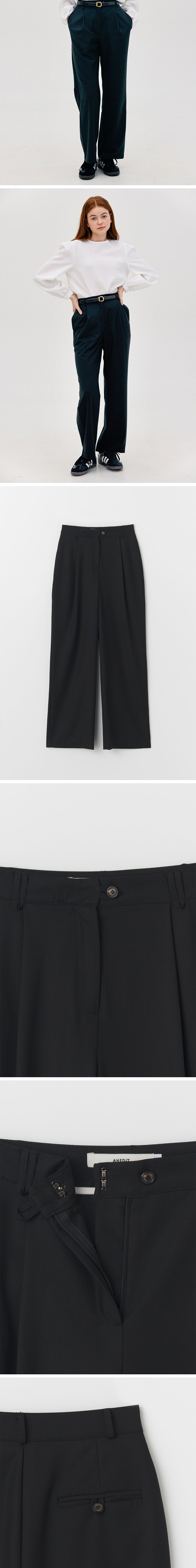 L Button Loop Slacks_Black - 감도 깊은 취향 셀렉트샵 29CM