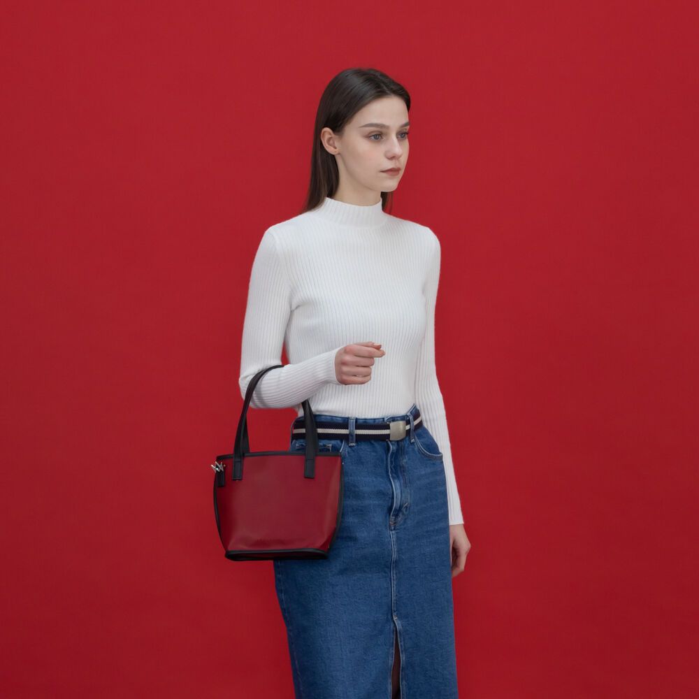 [AtemStudio] 레이 미니 쇼퍼백 버건디 - 감도 깊은 취향 셀렉트샵 29CM