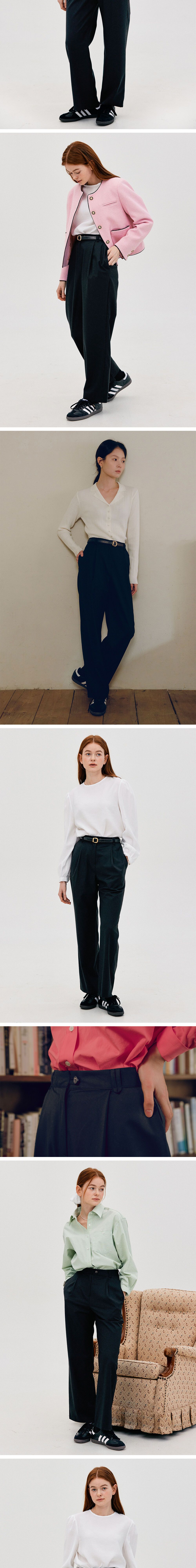 L Button Loop Slacks_Black - 감도 깊은 취향 셀렉트샵 29CM