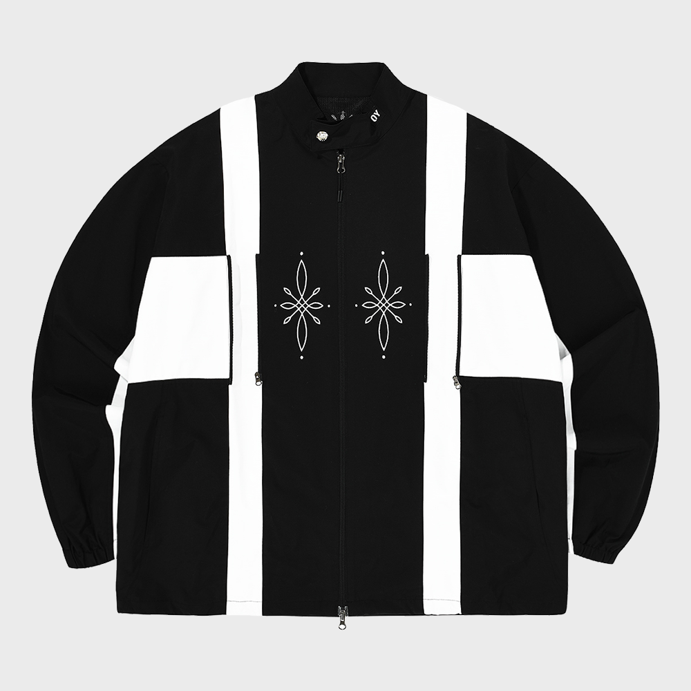 TRIBAL LOGO DOUBLE ZIPPER TRACK JACKET-BLACK - 감도 깊은 취향 셀렉트샵 29CM