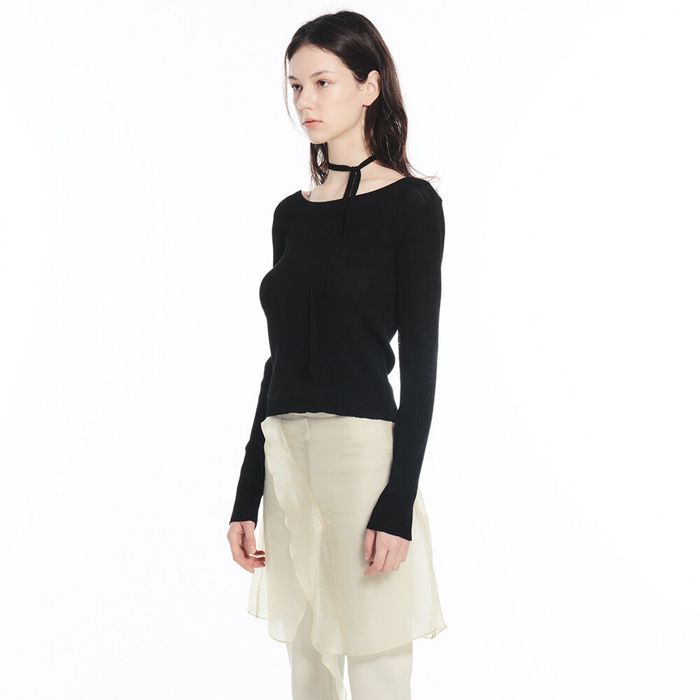 OPEN BACK STRING KNIT / BLACK - 감도 깊은 취향 셀렉트샵 29CM